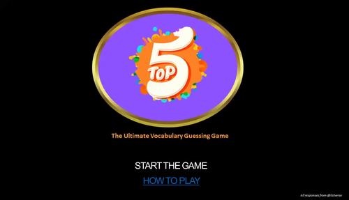 Vocabulary Game. Friend Feud. Game 4 of (5). ESL. EFL. ELA. Fun ...