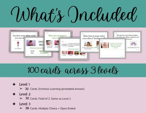 SKIN ISSUES Problem Solving | Life Skills, Health & First Aid TASK CARDS