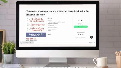 Classroom Scavenger Hunt and Teacher Investigation for the First Day of ...