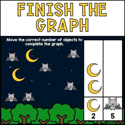October Graphing BOOM CARDS™ | Digital NO-PREP | Distance Learning