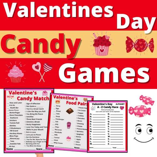 Valentines Day Candy Games Activity No Prep February Morning Work