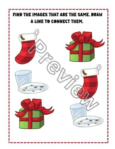 Christmas Matching Activities PreK and Kindergarten by Delving Into ...