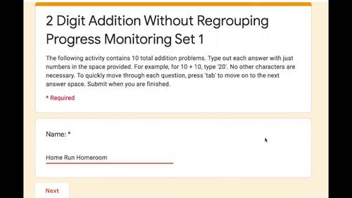 Digital 2 Digit Addition Without Regrouping Progress Monitoring Google ...