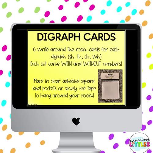 Digraphs Write The Room by Elementary Littles | TPT