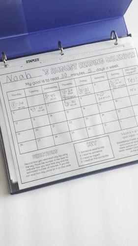 Monthly Goal Setting, Editable Reading Log Calendar | Customizable 1st ...