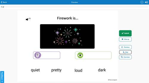 Five Senses Adjectives Boom Cards & PowerPoint for Speech Therapy
