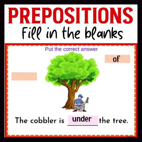 Preposition Practice: Identify Prepositions Boom Cards by Disha Digital ...