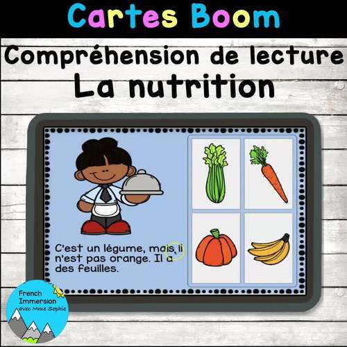 French food reading comprehension de lecture la nutrition - digital