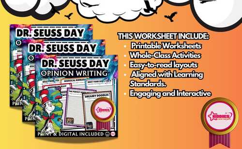 Dr Seuss Day Opinion Writing Prompts Activities 3rd,4th,5th,6th,7th,8th ...