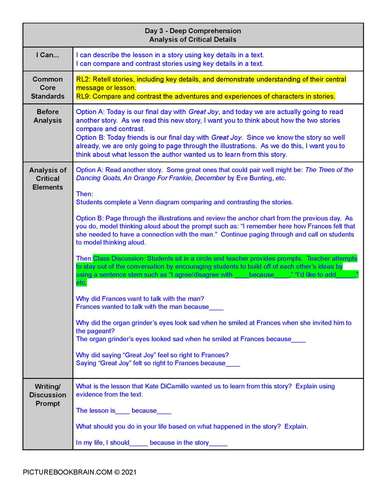 Great Joy by Kate DiCamillo Lesson Plan and Google Activities | TpT