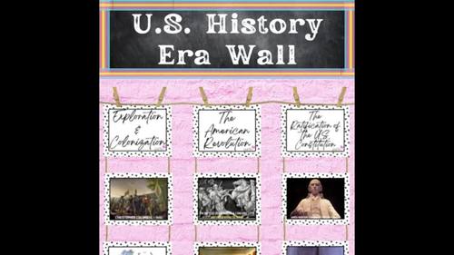 U.S. History Era Word Wall And Timeline - Exploration Through 1877 by ...