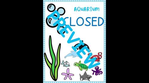 Dramatic Play Aquarium Ocean Set for Toddler , Preschool , Kindergarten