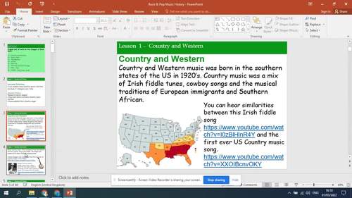 History of Music Unit (Country, Rock, Pop) by Mr McCann's Music Lessons