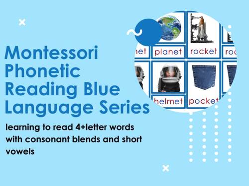 Phonics Blends Read And Write Montessori Blue Language Series Cursive ...