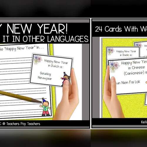 New Years Activities For Writing Happy New Year In Different Languages