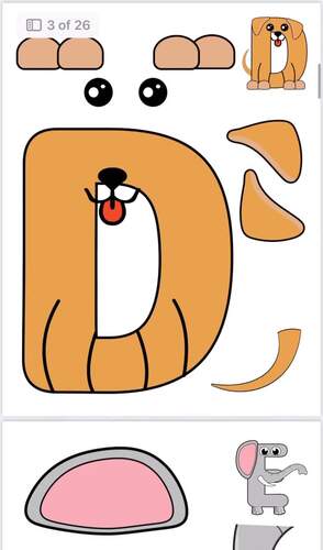 Animal Alphabet Crafts | A-Z Letter Crafts Cut & Paste by The Simple ...