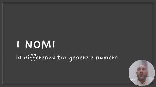 Video Lesson: Il Genere e il Numero in Italiano by Joseph Grima | TPT