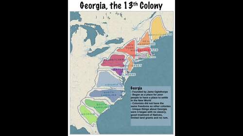 13 Colonies History Board Games #12 - Georgia (social studies, printable)