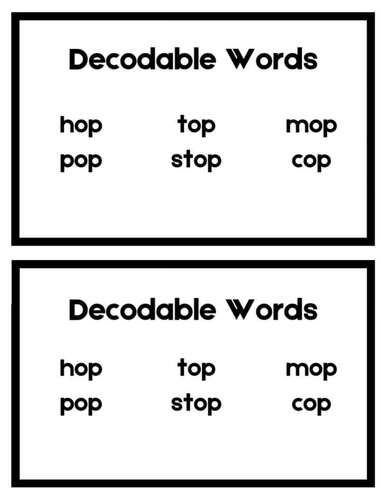 -op Word Family Decodable Reader - Short O CVC Mini Book - Decodable Text