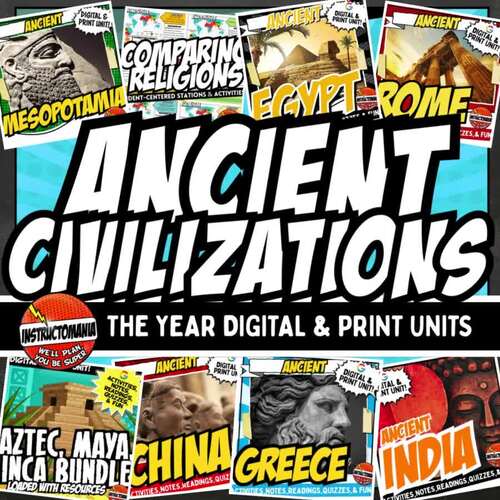 Ancient Civilizations Curriculum World History l Social Studies ...