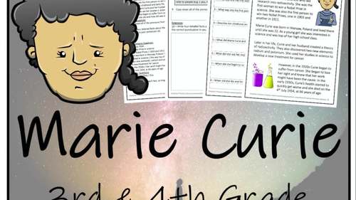 Marie Curie Close Reading Comprehension Activity | 3rd Grade & 4th Grade