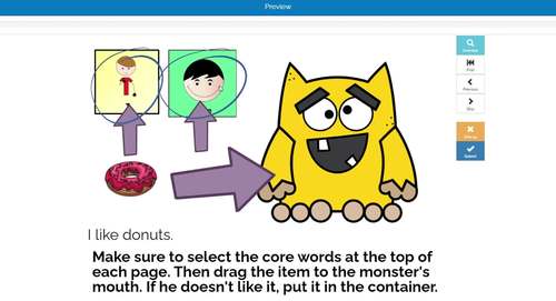 Boom Cards™ AAC Core Words: I Like & I don't like for Special Ed & Autism