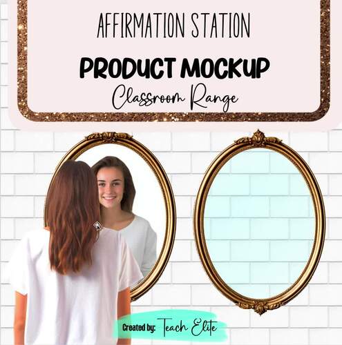 Back to School Mockup Affirmation Station Class Decor Mock-up BTS