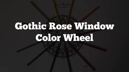 Rose Window Color Wheel Art Worksheet - Color Theory by DesignEduArt