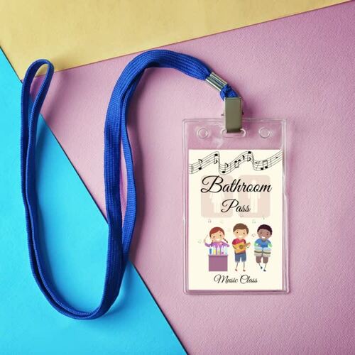 Music kids class Bathroom Pass / Water / Hall / Office / Library ...