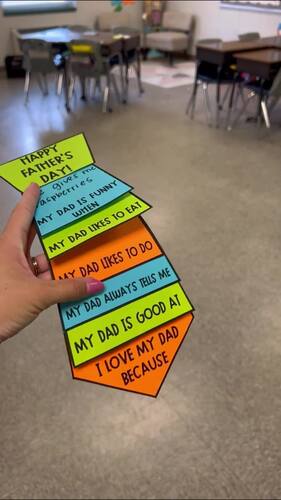 Father's Day Tie Flip Book by Libby Klinner Teaching - The Primary Partner