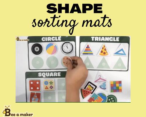Shape sorting mats by Bee a maker | TPT