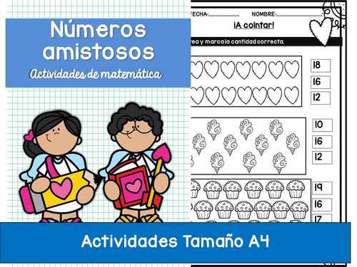 Números amistosos | San Valentín by Material Didactico para tus Clases