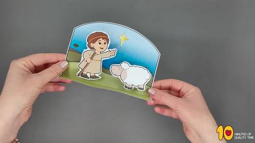 Nativity Scene Shepherd Craft by 10 Minutes of Quality Time | TPT