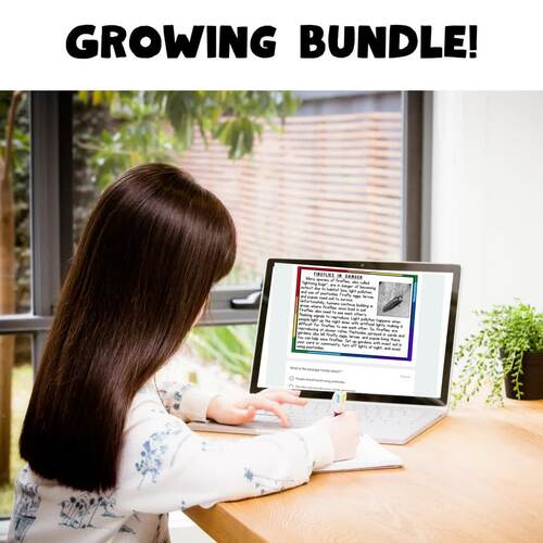 Nonfiction Comprehension Digital Print Task Cards + Google Forms ...