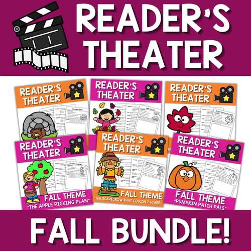 Fall Readers Theater Activities Bundle | Fun Reading Fluency Center ...
