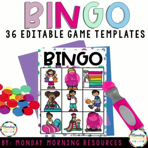 Editable Blank Bingo Game Template | For All Subjects | All age students