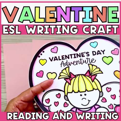 Valentine's Day Heart Craft-ESL WH Questions-Reading-Bulletin Board ...