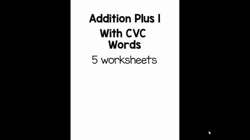 Addition Sums to 10 with CVC Word Puzzles- Integrating Math and Reading