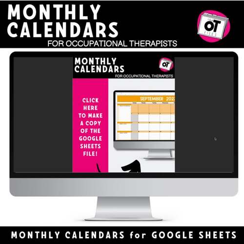 Monthly Calendars - Digital Planner for Occupational Therapy by the OT ...