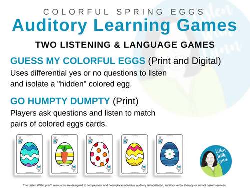 SPRING Colorful Eggs TWO Listening and Language Games DHH Hearing Loss
