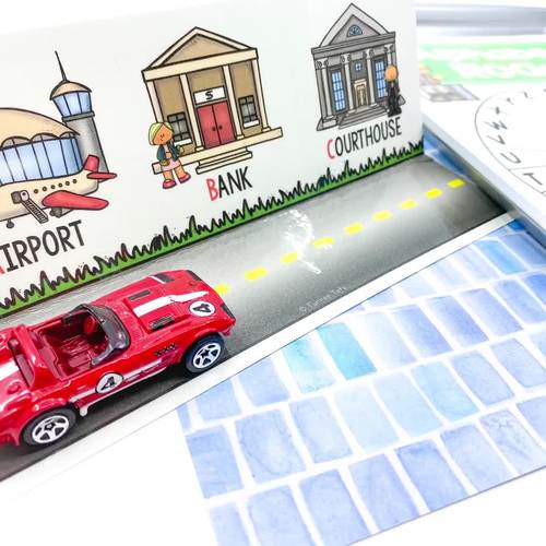 Alphabet Road Letter Matching Activity for Community Helpers by Turner Tots