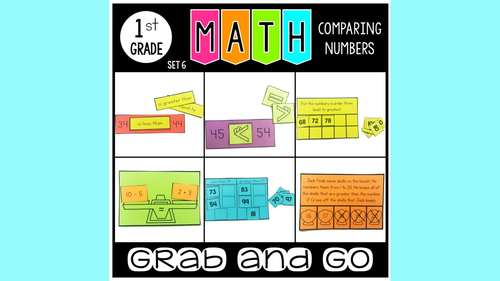 Comparing Numbers to 100 Centers - 1st Grade Math Task Cards | TPT