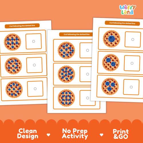 Counting Blueberries Task Cards | Number Matching Game 1-12 | Special Ed