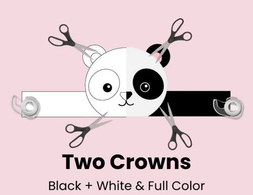 Panda Crown / Party Hat / Mask / Costume / Animal / Headband ** Two ...