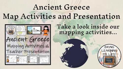 Ancient Greece Map Activities and Presentation by Creative Primary Literacy