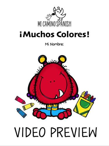 ¡MUCHOS COLORES! Spanish Colors Workbook! (40 pages of worksheets ...