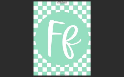Checkered Chick A- Z Letter Posters | Retro by Pre-K Perfection | TPT