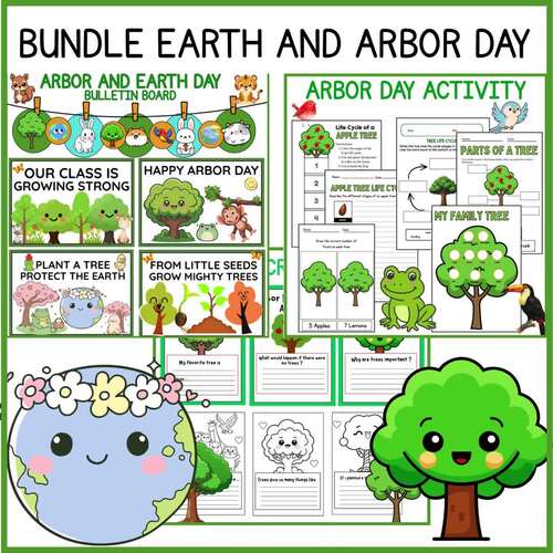 Bundle Arbor And Earth Day Bulletin Board ,Life Cycle Of Tree,Writing ...