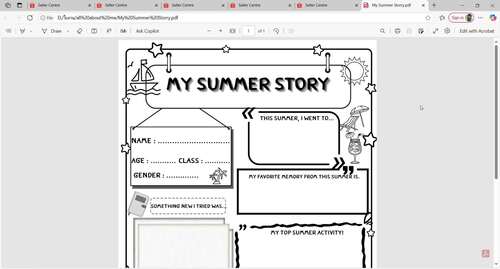My Summer Story by chiwden | TPT