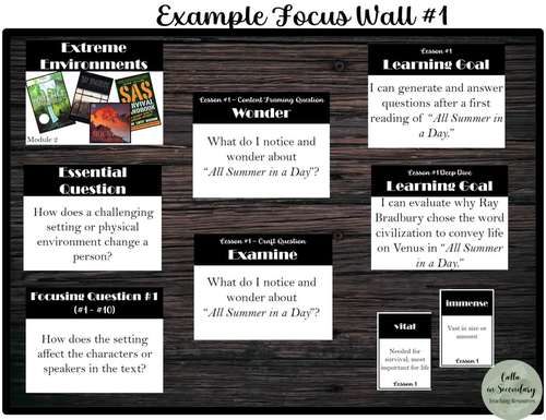 Wit and Wisdom 4th Grade Module 2 Focus Wall Posters by Calla in Secondary